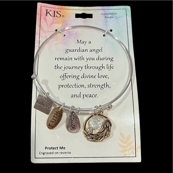 KIS | Jewelry | Nwt Kis Guardian Angel Bangle Bracelet | Poshmark